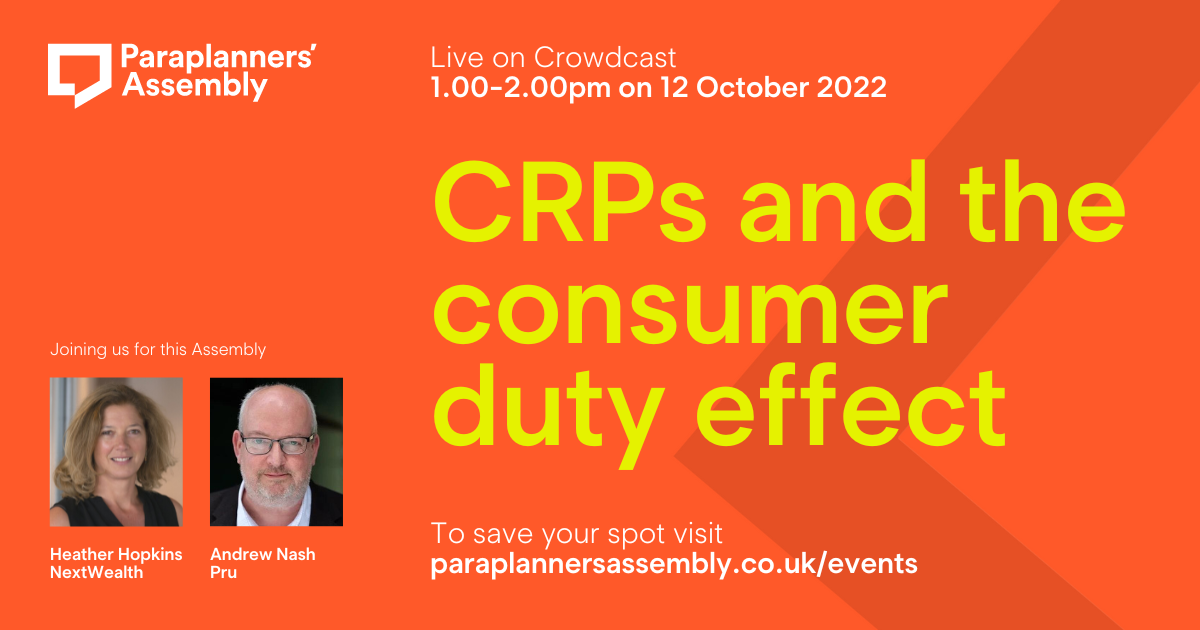 CRPs and the consumer duty effect - crowdcast