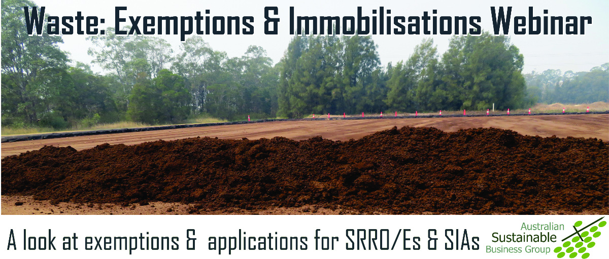 Waste: NSW Exemptions and Immobilisations Webinar - crowdcast