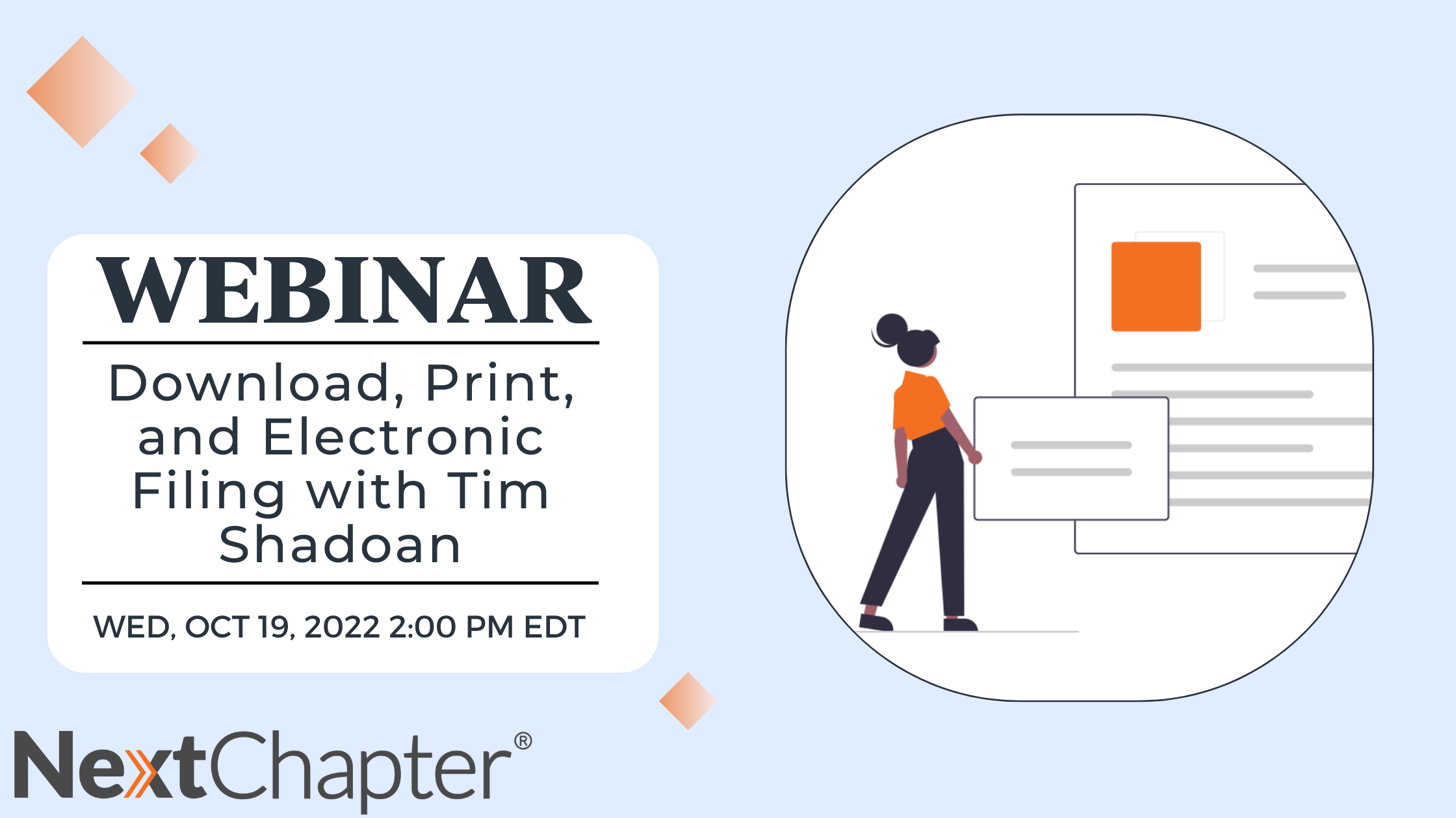 Download, Print, and Electronic Filing With Tim Shadoan - crowdcast