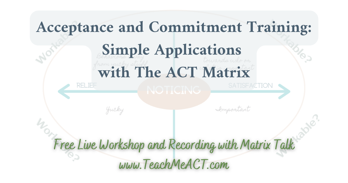 How to Get Started with Your ACT Matrix Training - crowdcast