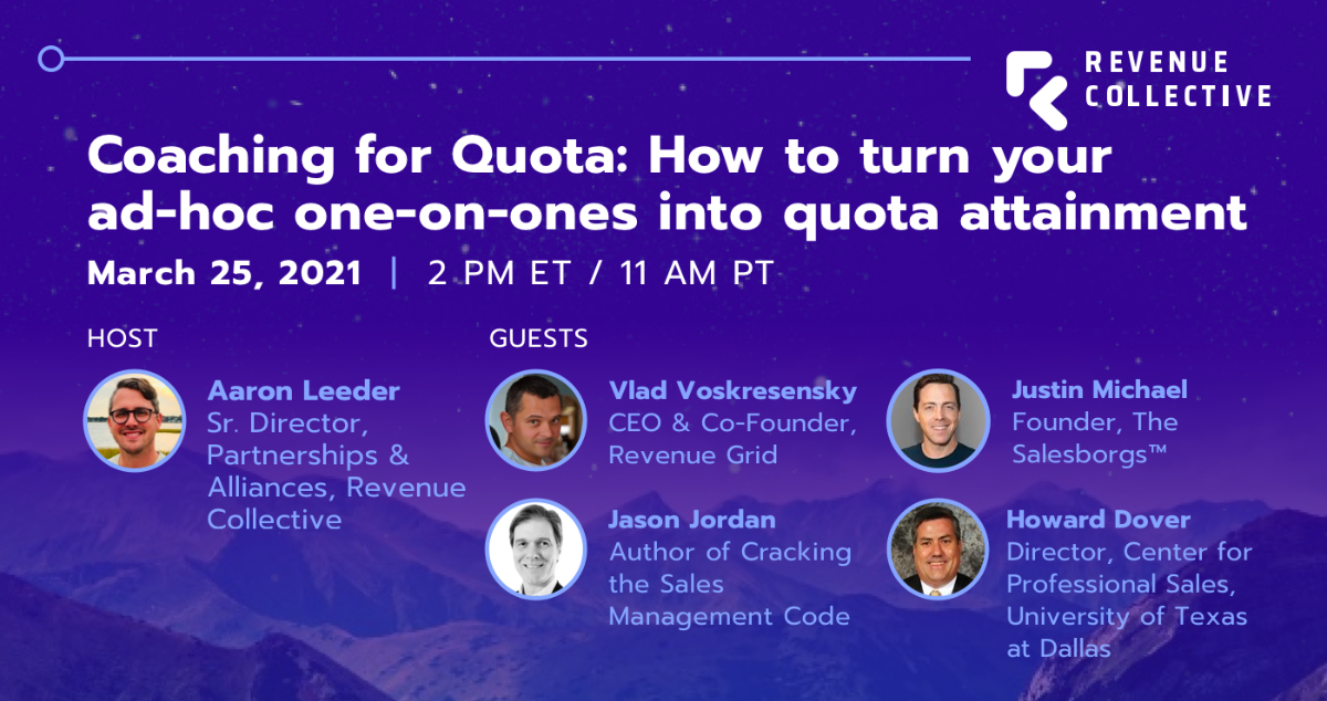 Coaching for Quota: How to turn your ad-hoc one-on-ones into quota ...