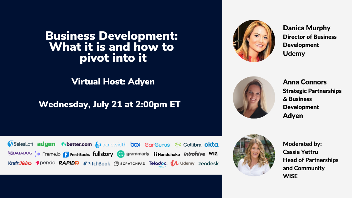 Business Development: What it is and how to pivot into it - crowdcast