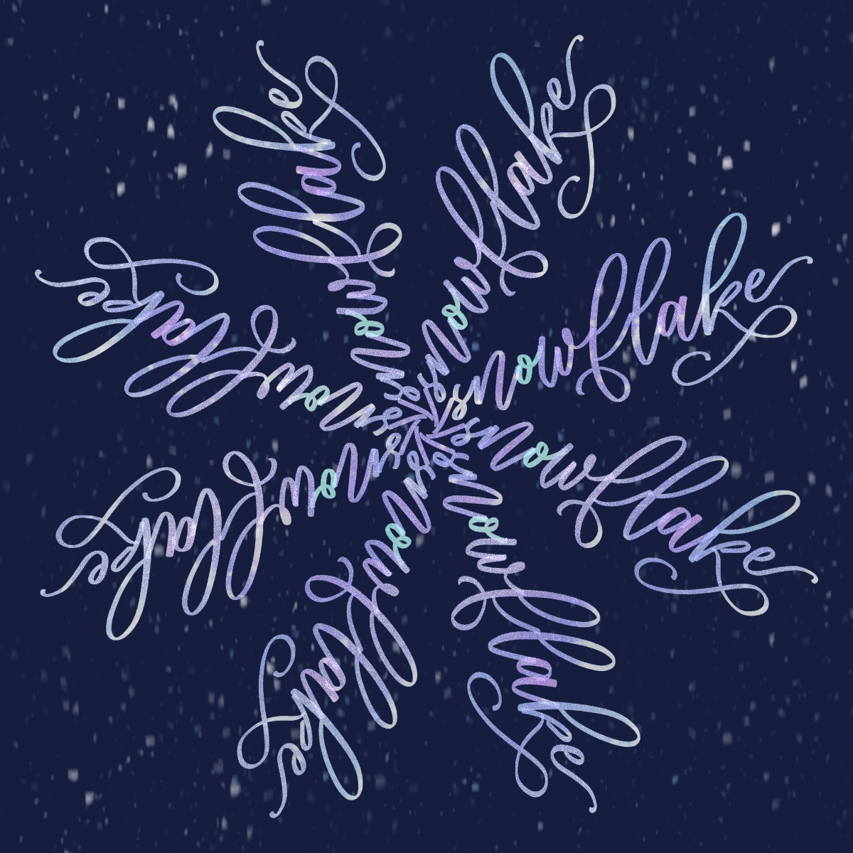 Calligraphy Together: Snowflake in Procreate Tutorial - crowdcast