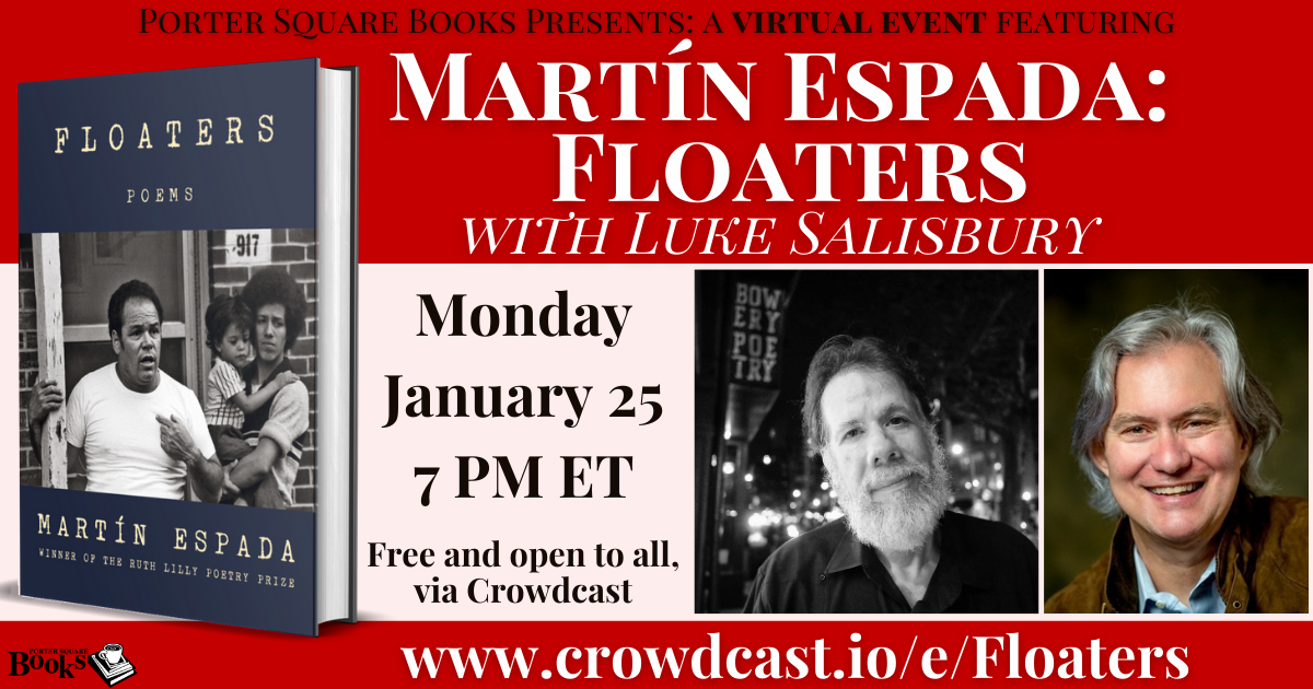Martín Espada with Luke Salisbury, Floaters - crowdcast