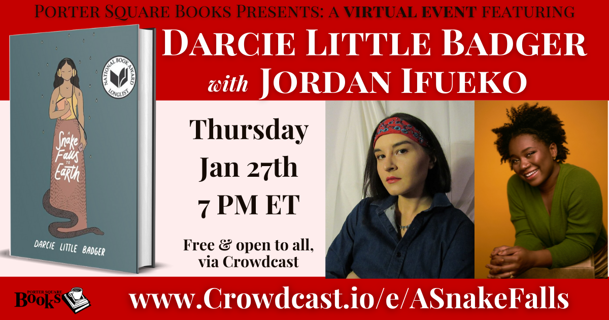Darcie Little Badger with Jordan Ifueko, A Snake Falls to Earth - crowdcast