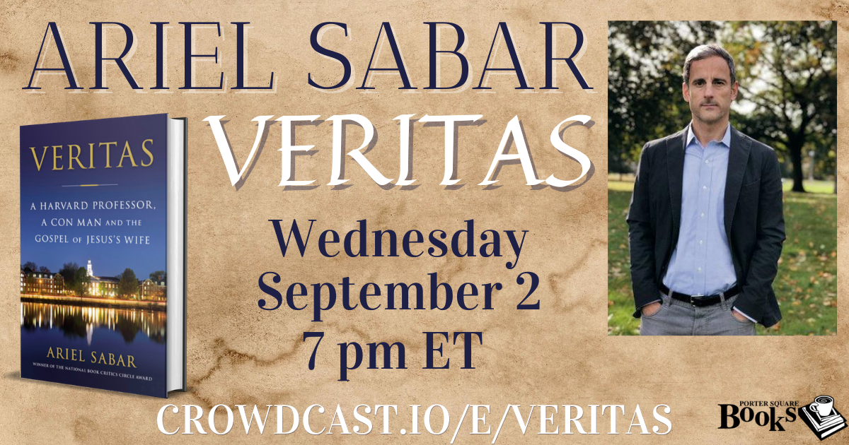 PSB Presents: Ariel Sabar with Mark Goodacre, Veritas - crowdcast