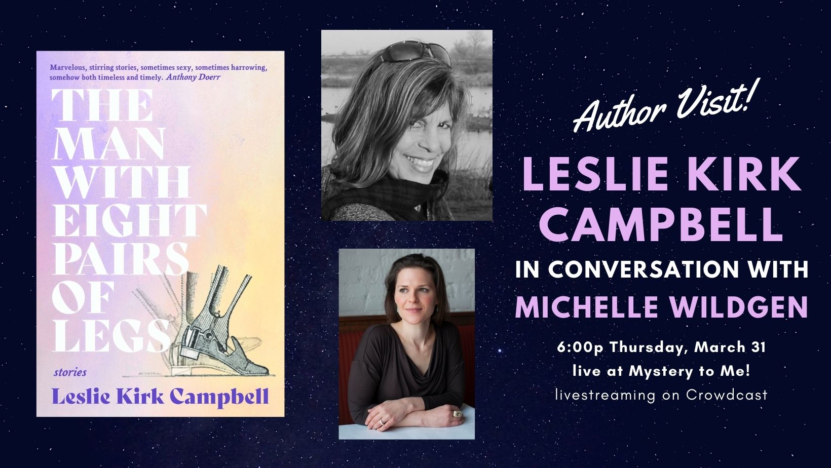 Livestream: Leslie Kirk Campbell with Michelle Wildgen - crowdcast