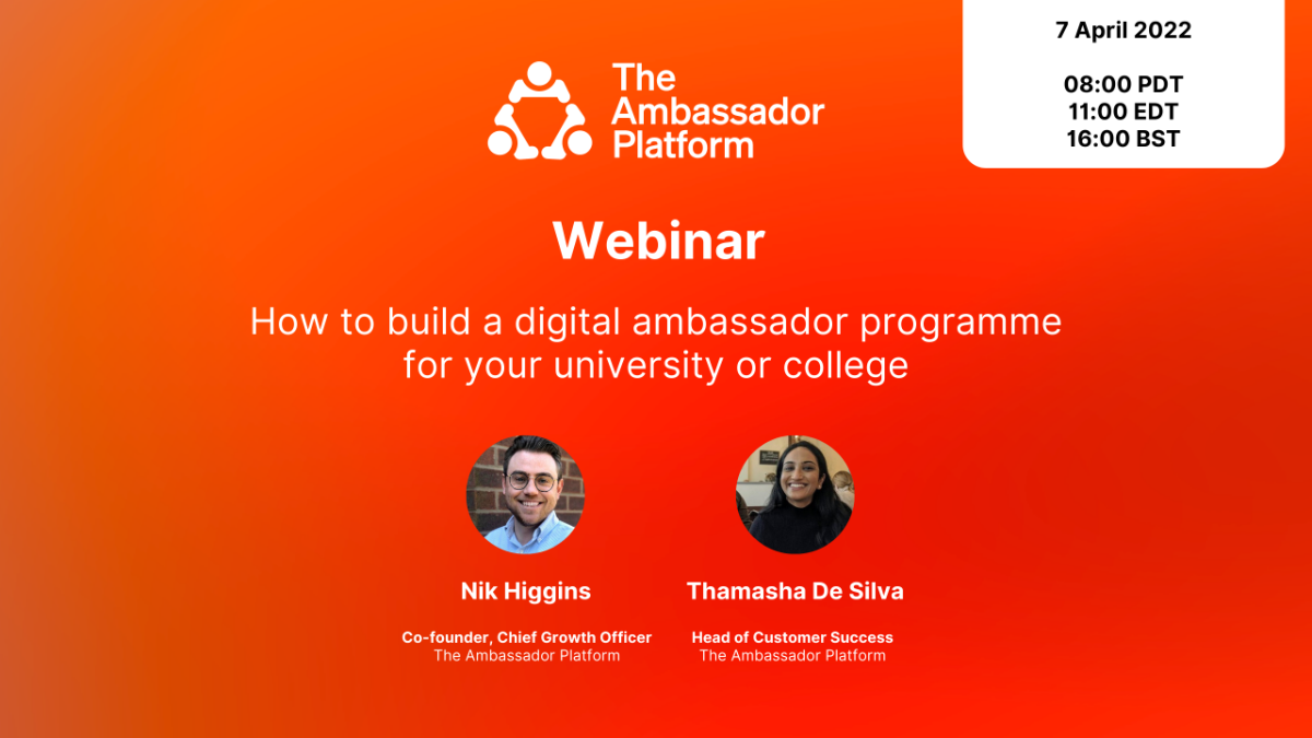 How to build a Digital Ambassador Programme for your university or ...