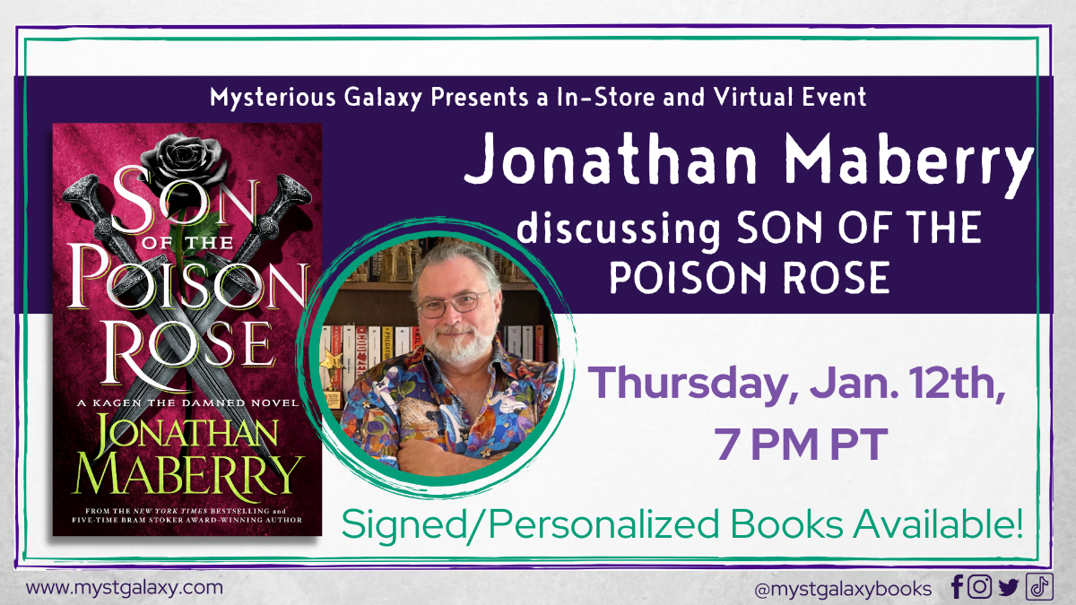 Jonathan Maberry discussing SON OF THE POISON ROSE - crowdcast