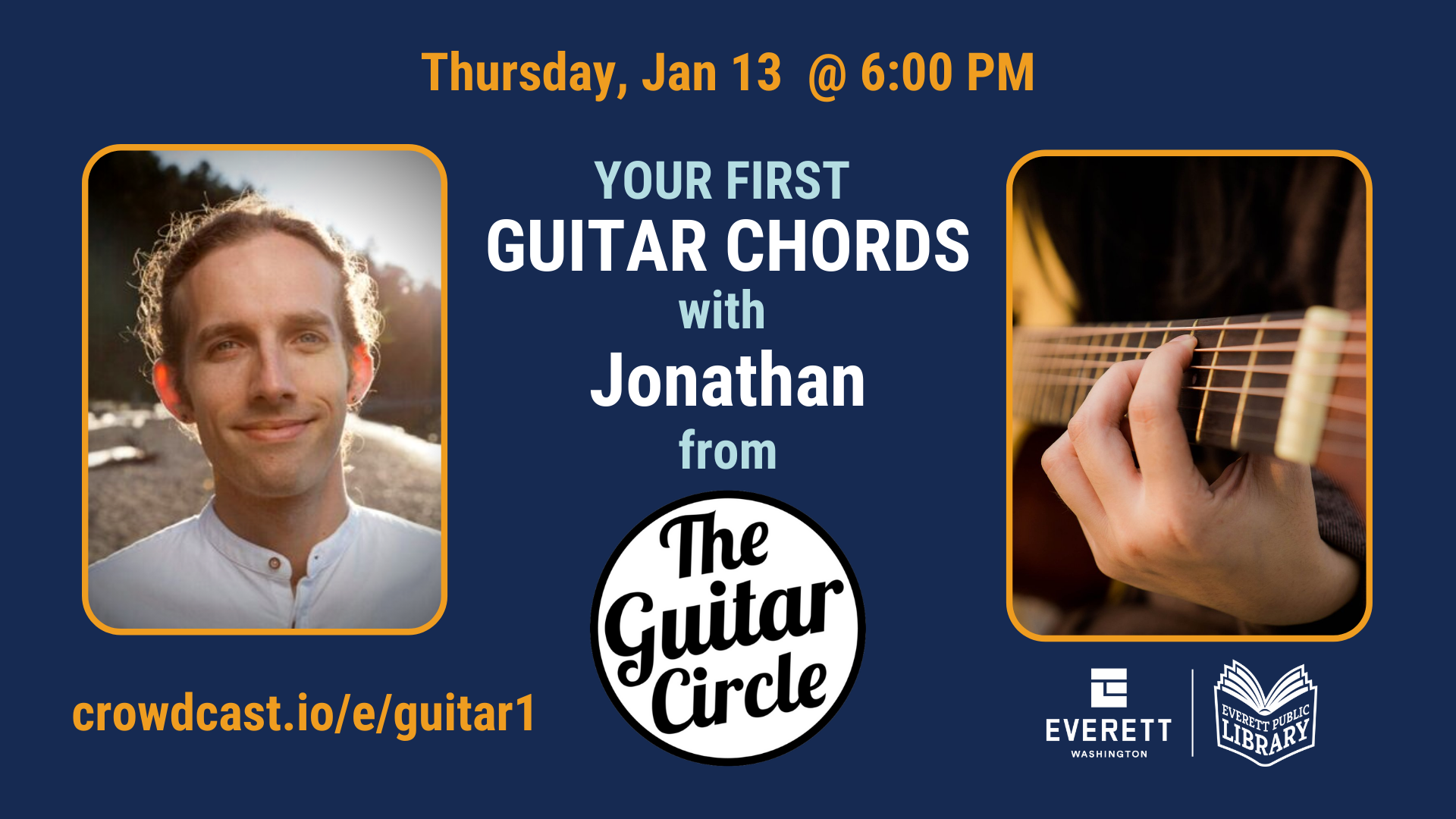 Your First Guitar Chords with Jonathan from The Guitar Circle - crowdcast