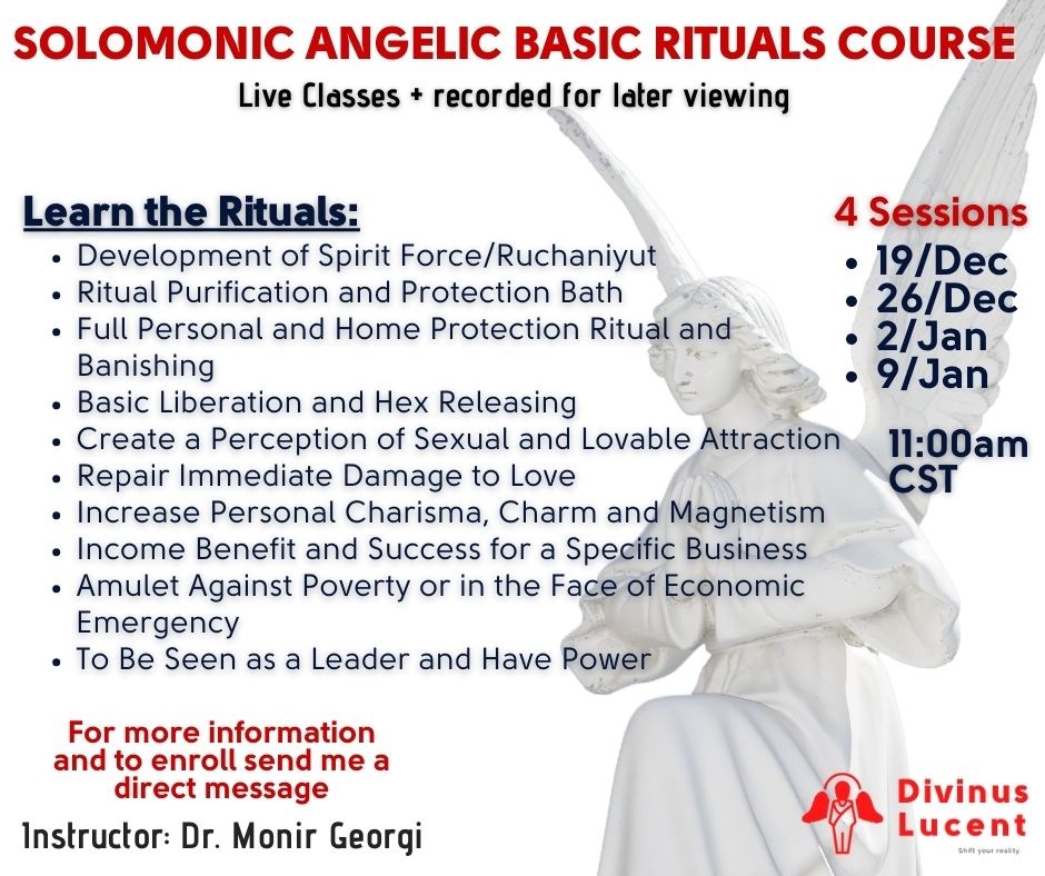 Solomonic Angelic Basic Rituals Course - crowdcast