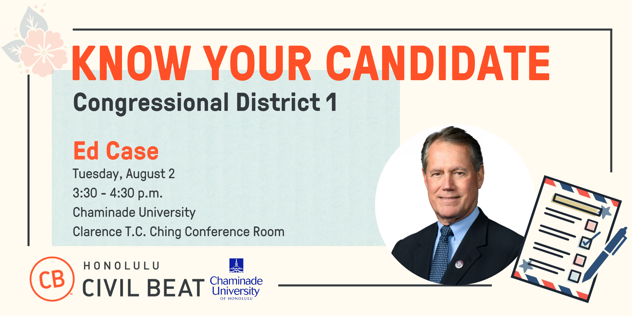 Know Your Candidate - Ed Case - crowdcast